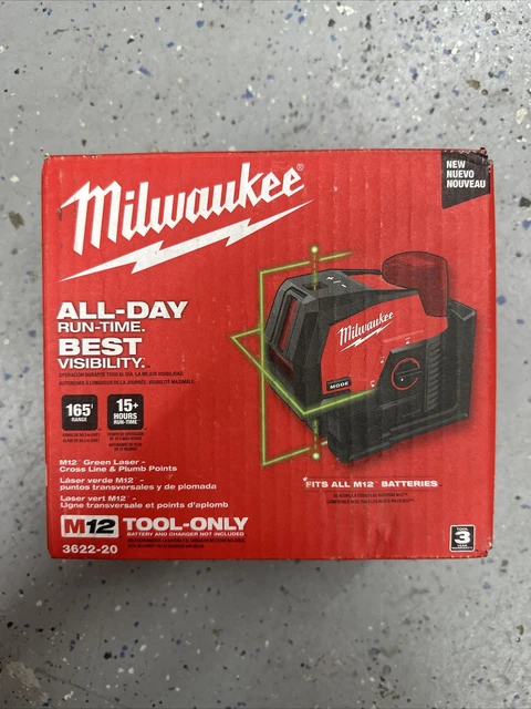 MILWAUKEE 3622-20 M12 Green Laser Level - Red/Black $229.99 - PicClick