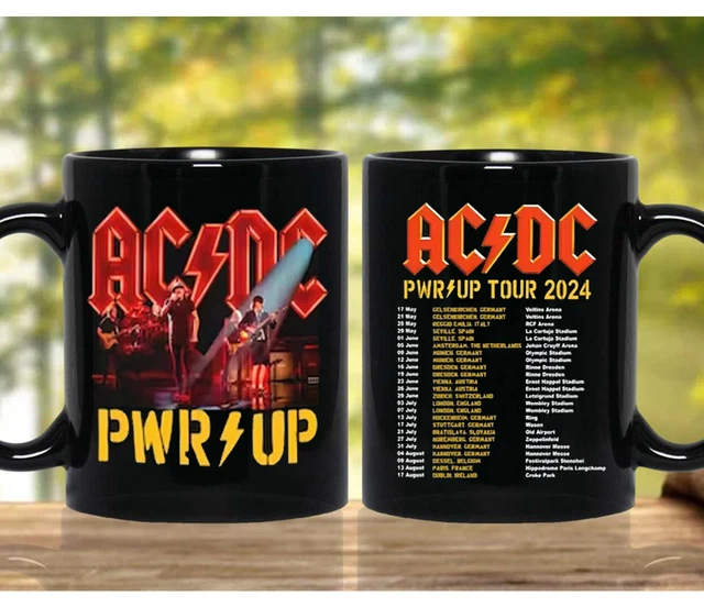 ACDC MEMBERS WORLD Tour ACDC PWR Up Tour 2024 Coffee Mug £12.35 ...