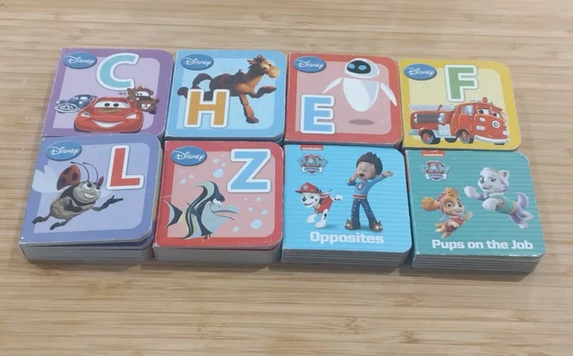 DISNEY PIXAR ALPHABET Mini Board Books + Alphabet + Pups In The Job ...