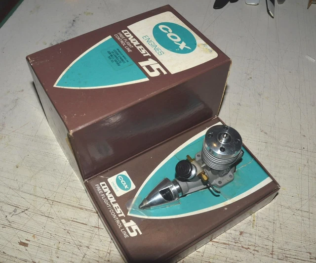 COX CONQUEST 15 model aircraft control line engine new in box $281.00 - PicClick CA