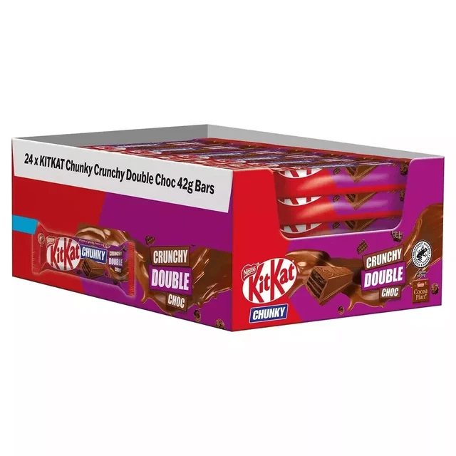 KIT KAT CHUNKY Crunchy Double Chocolate Bars 42g (Pack of 6, 12 ,24 ) £ ...