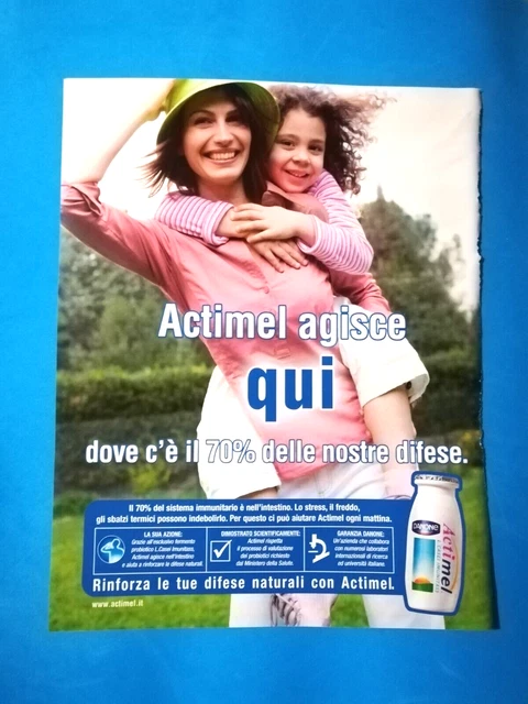 RITAGLIO DI GIORNALE Pubblicita' Actimel Danone Da Collezione - (151) EUR 38,58 - PicClick IT