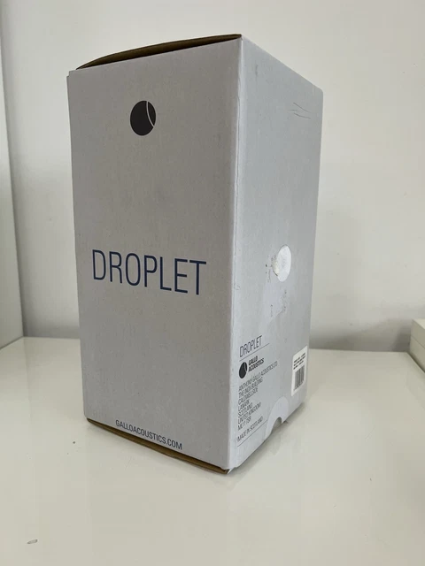 ANTHONY GALLO A'DIVA Droplet Speaker Matt White New open box unused. £ ...