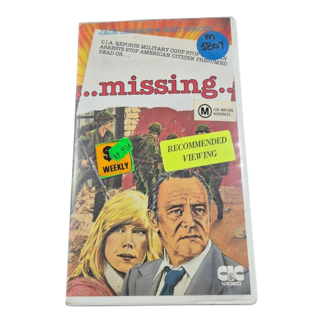 MISSING (1982) CIC Home Video VHS Jack Lemmon Sissy Spacek $24.99 ...