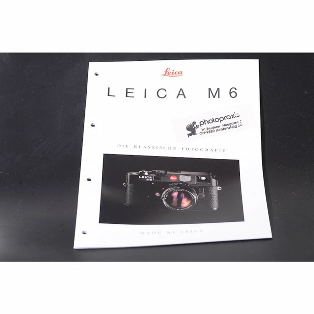 LEICA M6 - La Classique Photographie - Prospekt/Brochure/Livret ...