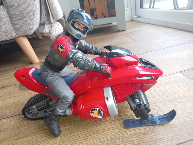 VINTAGE ACTION MAN Snowmobile vehicle with original genuine Hasbro ...