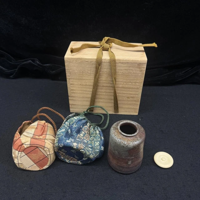 JAPANESE TEA CEREMONY Tea Caddy Countainer Vintage Tanba Ware $426.59 ...