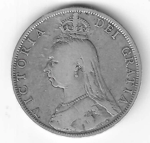 VICTORIA SILVER JUBILEE Head Florin 2s Two Shillings 1891 British ...