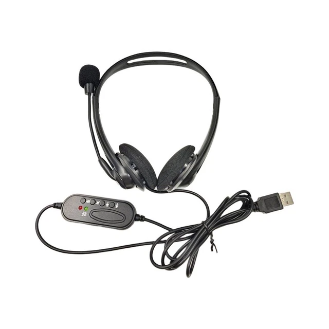 SMFOR ALL OVER-EAR USB Headphones for Work From Home Setup Size ...
