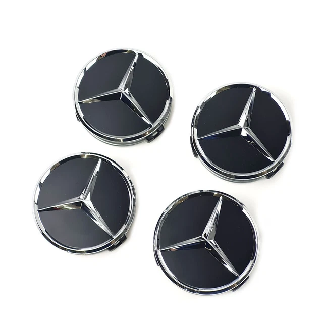 4X MERCEDES-BENZ HUB Cap A2204000125 9283 Black Matte £60.89 - PicClick UK