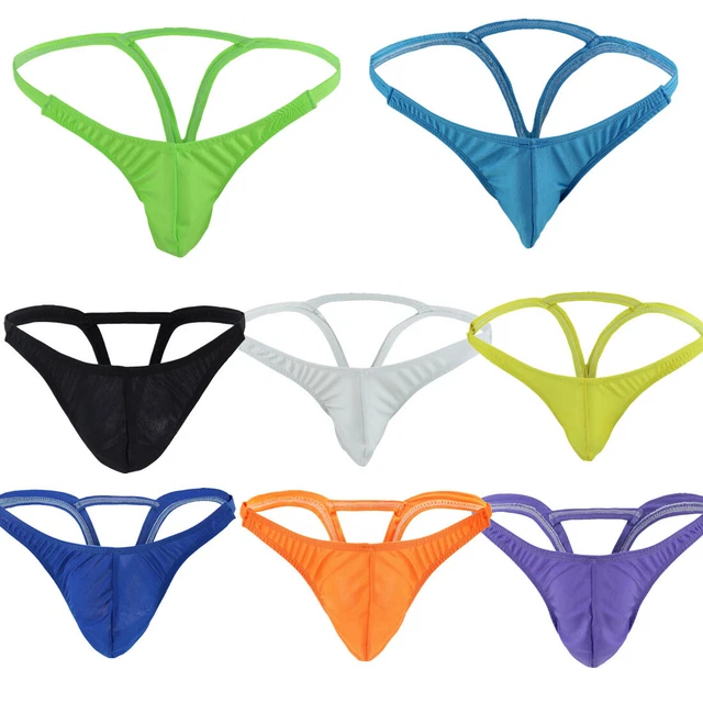 MENS MINI POUCH G-string Briefs Thong Bikini Underwear Gay Jockstrap ...