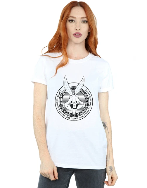 LOONEY TUNES FEMME Bugs Bunny Greek Circle Petit Ami Fit T-Shirt EUR 27 ...