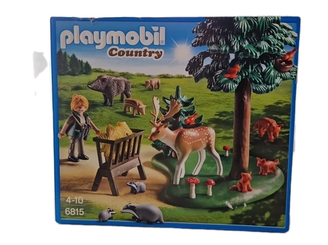 PLAYMOBIL COUNTRY 6815 Waldlichtung mit Tierfütterung 40-teiliges Set ...