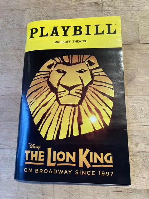 LION KING MAY 2023 Broadway DISNEY MUSICAL Playbill! PEARL KHWEZI ...