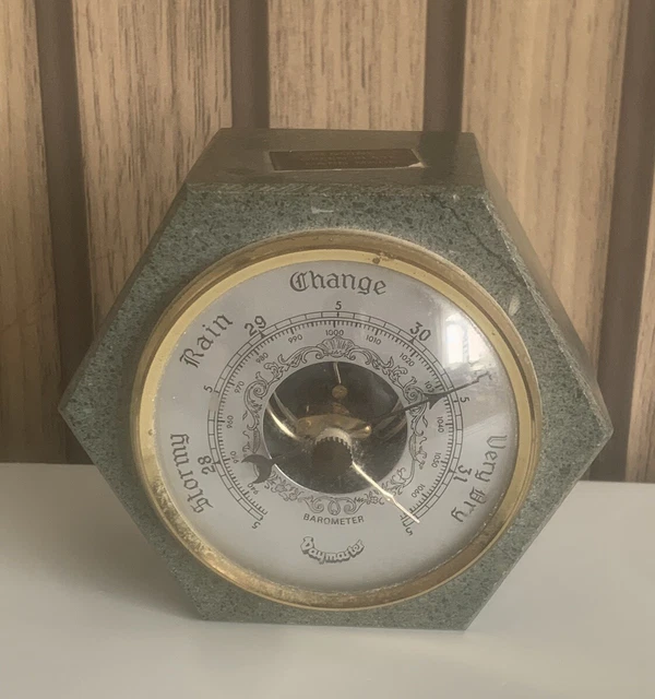 VINTAGE DAYMASTER BAROMETER Genuine Green Slate £10.00 - PicClick UK