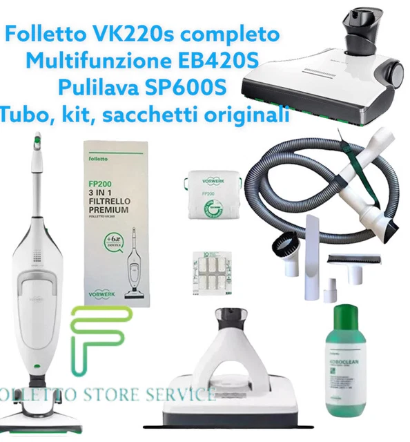 VORWERK FOLLETTO VK 220 S Eb420S Pulilava Sp600S Completo Vorwerk Tubo ...