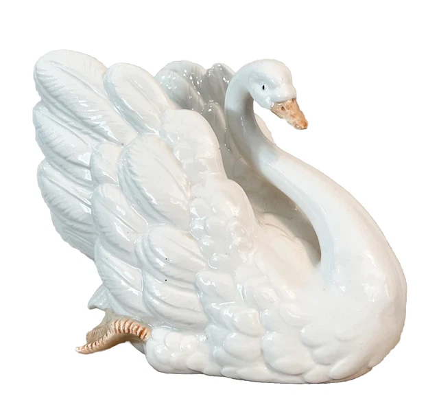 FIGURINE CYGNE DE collection vintage en porcelaine blanche Fitz And ...