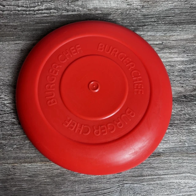 VINTAGE BURGER CHEF Red Frisbee Disc 9” Happy Meal Toy $30.00 - PicClick