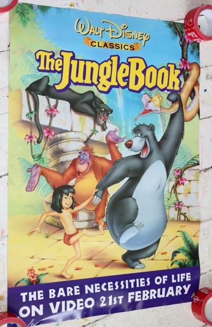 THE JUNGLE BOOK - Walt Disney Original Vintage Vhs Promo Poster ...