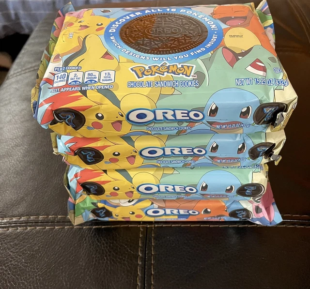 OREO POKEMON THEMED Chocolate Sandwich Cookies, Limted Edition LOT OF 4 ...