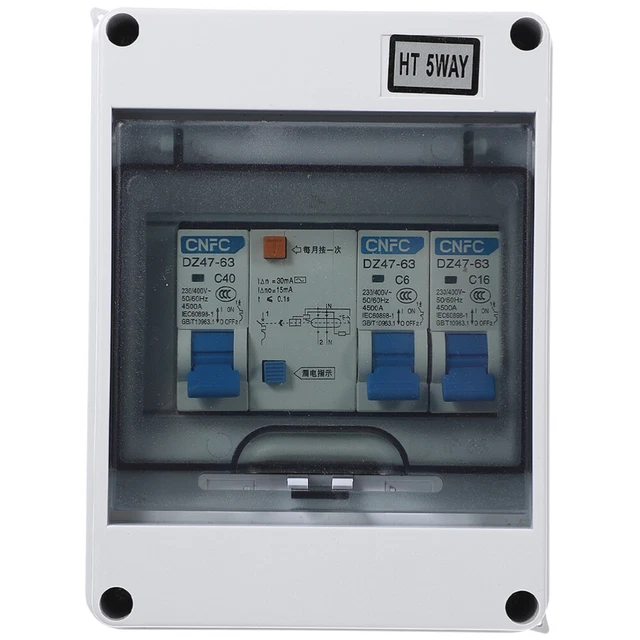2WAY GARAGE SHED Camper Van Caravan Consumer Unit Fuse Box with RCD and ...