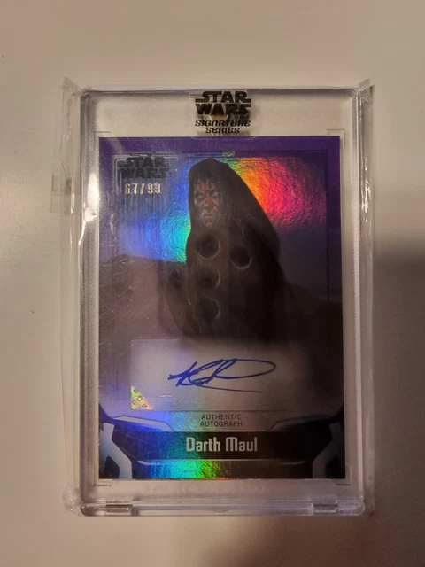 STAR WARS TOPPS Signatures Series 2021 Ray Park as Darth Maul purple ...