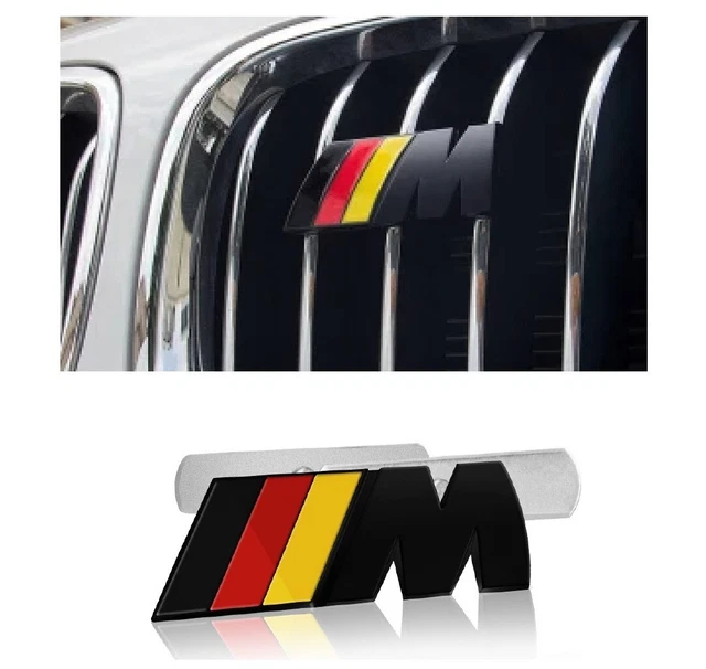 M POWER Emblème Metal, Logo, M calandre, grille radiateur Black noire ...