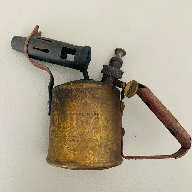 ANTIQUE VINTAGE VERY Nicely Stamped PRIMUS Brass Paraffin Blow Torch ...