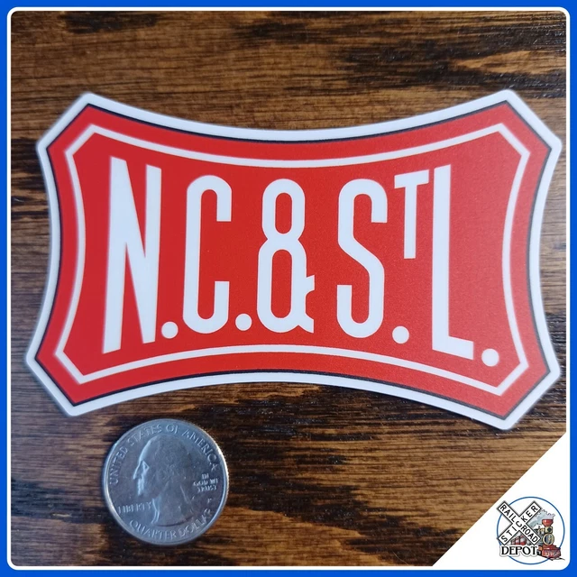 NASHVILLE CHATTANOOGA & St Louis Railway laminated die-cut vinyl ...