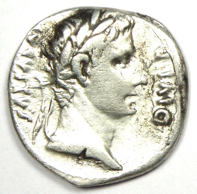ROMAN OCTAVIAN AUGUSTUS AR Denarius Silver Coin 27 BC - 14 AD - VF ...