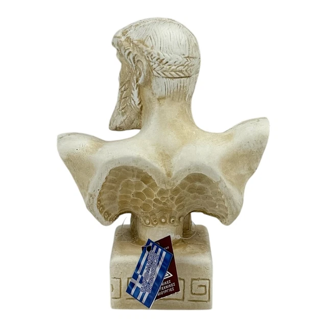 GREEK ROMAN KING God Zeus Jupiter Bust Head Hard Plaster Statue ...