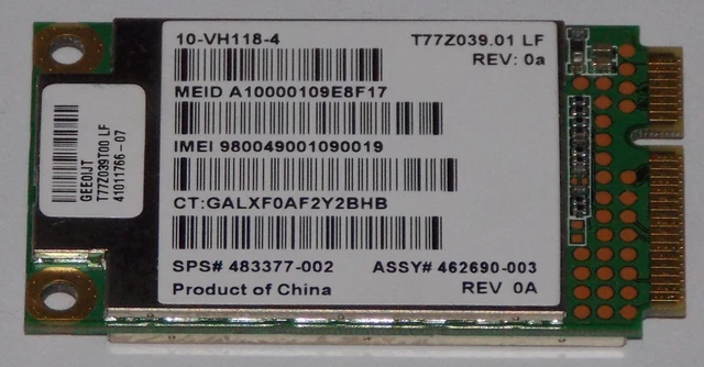 UMTS KARTE MINI PCI-E 10-VH118-4 WWAN QUALCOMM 2723A-UNDP1 MOBILE ...