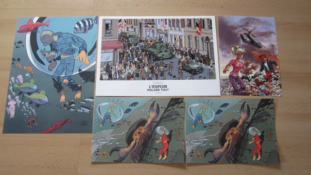 SPIROU LA MORT de Spirou La Gorgone Bleue Lot de 5x Ex-libris ...