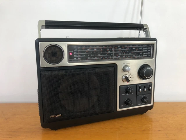 PHILIPS 970 RARE Vintage 1980s Portable Transistor Radio 90AL970/15 EXC ...