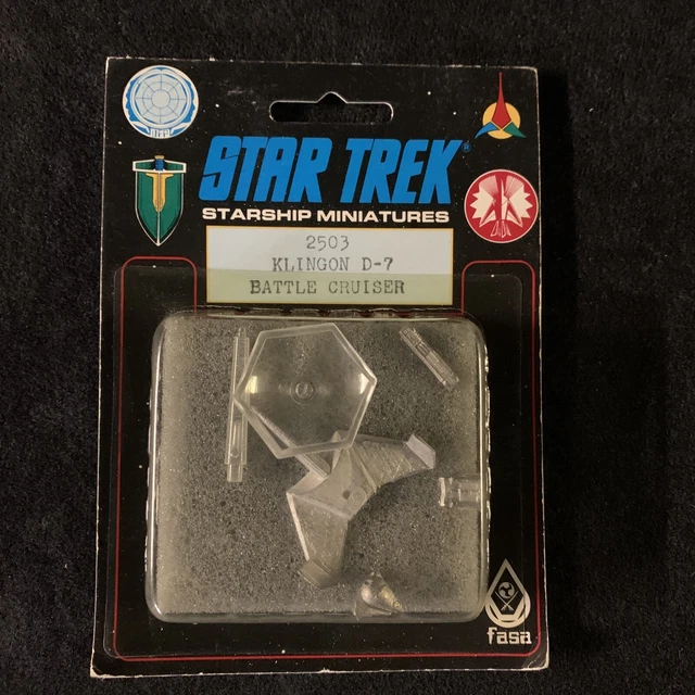 VINTAGE FASA 1985 Star Trek Starship Miniature 2503 Klingon D7 Battle ...