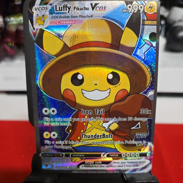 PIKACHU POKEMON LUFFY Op Cosplay Carte Card New Holo Prism Collection ...