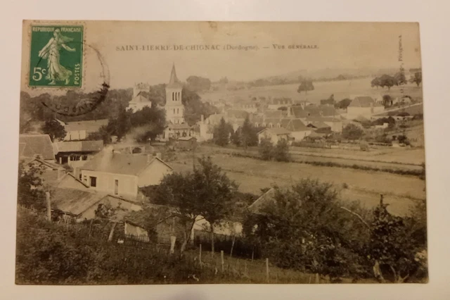 CPA, SAINT PIERRE DE CHIGNAC (24), vue générale 1911 EUR 3,00 - PicClick FR