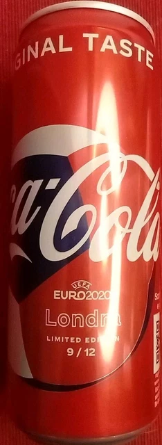 COCA COLA ORIGINAL Taste - Closed Can 33 Cl - Euro 2020 Limited Edition ...