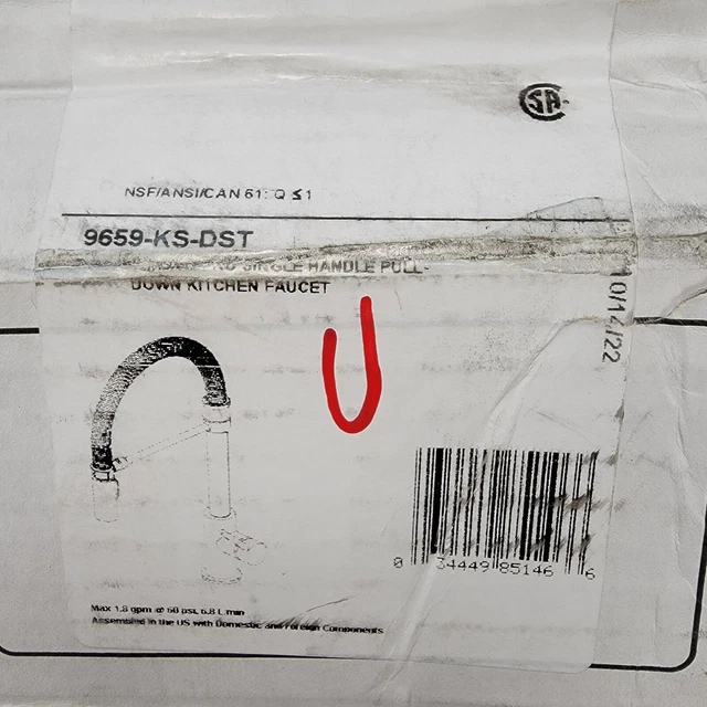 USED DELTA TRINSIC Pro Pre-Rinse Pull-Down Kitchen Faucet | 9659-KS-DST ...