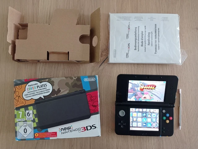 CONSOLE NINTENDO NEW 3DS Noire avec sa BOITE + Cover Plates + Luma 3ds ...