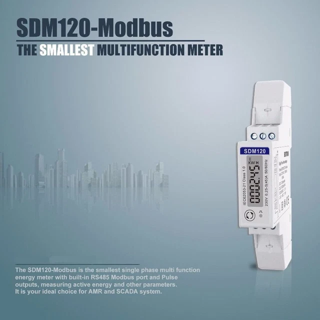 RS485 MODBUS 230V Contatore Energia Monofase Din Guide Contatore ...