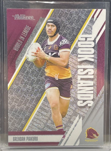 2024 NRL TRADERS World In League Silver - Brendan Piakura - Broncos ...