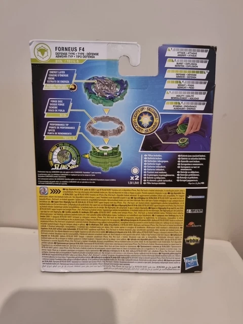TOUPIE BEYBLADE BURST forneus F4 rip fire light lumiere battle set ...