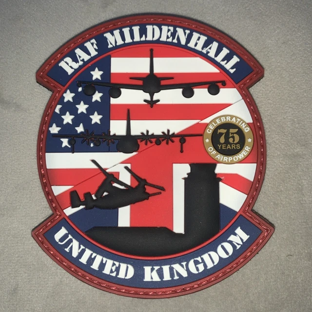 RAF MILDENHALL PVC Patch 75 Years Of AirPower £19.99 - PicClick UK