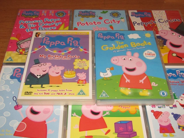 8 X PEPPA Pig DVD Bundle DVDs Kids Favourites Cartoon Stories Fun Piggy ...