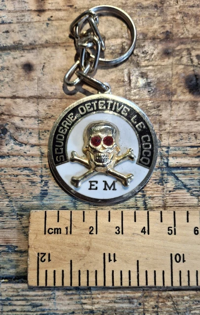 VINTAGE BRAZILIAN POLICE Scudere Detetive Le Coco Skull Keyring £10.00 ...
