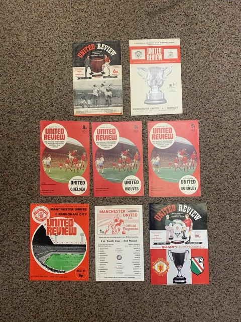 MANCHESTER UNITED FC Programme Bundle 1964 - 1991 £7.58 - PicClick UK