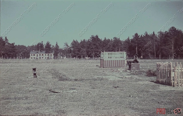 ++ ORIGINAL FARBDIA Agfacolor Front Soldaten Ostfront Bunker bau ...