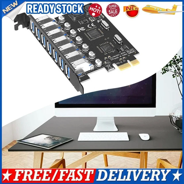 7-PORT USB 3.0 PCIe Expansion Card 5Gbps USB 3.0 Front Controller ...