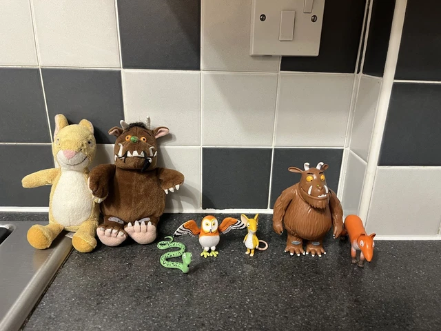 JULIA DONALDSONS THE Gruffalo Character Figures Full Set & 2 Soft Toys ...